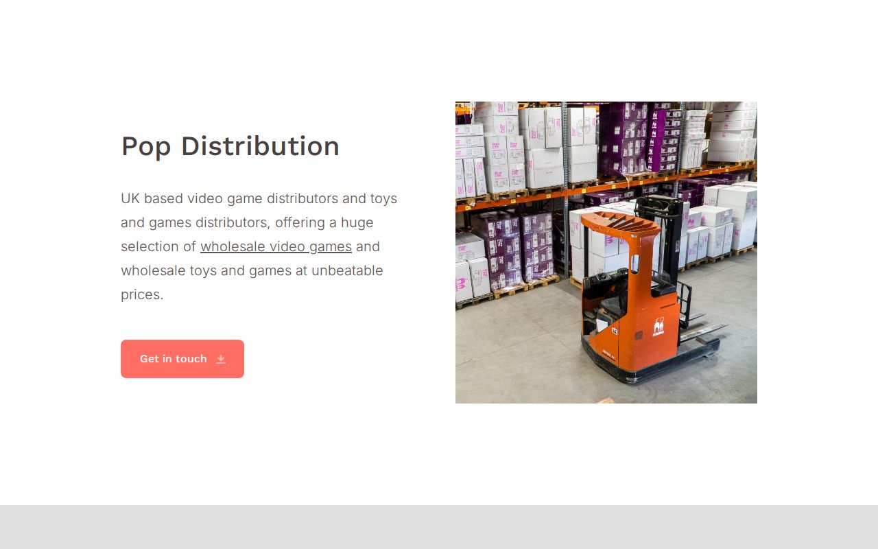 Video game distributors store